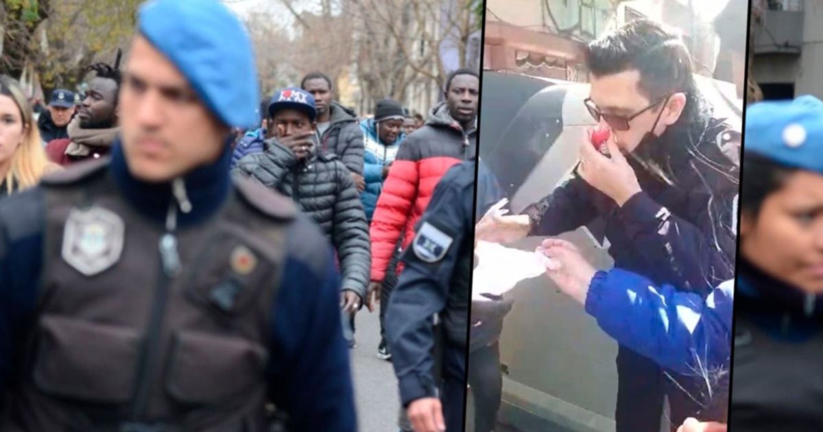 VIDEO: Un policía terminó con el tabique roto en un operativo contra la ...