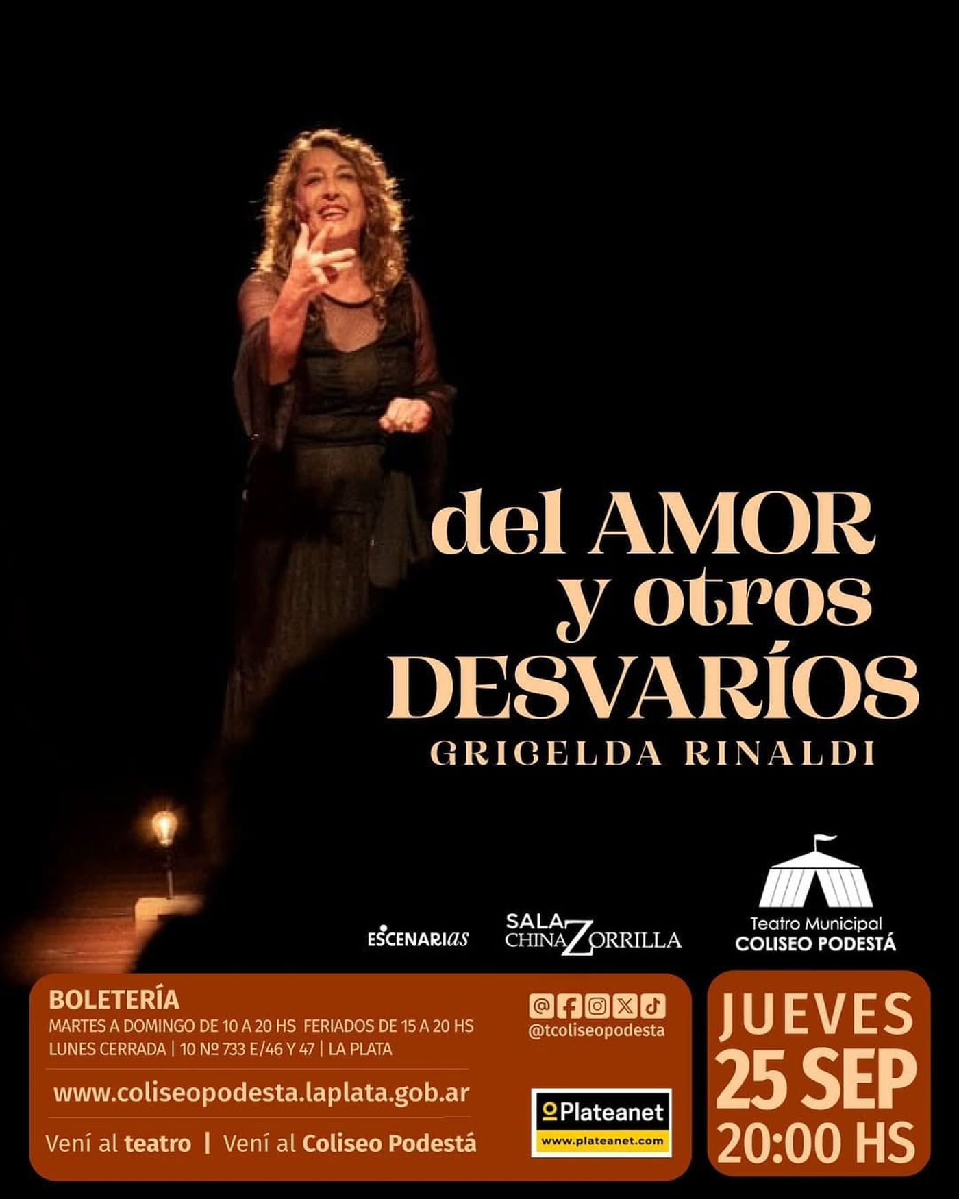 Gricelda Rinaldi llega al Teatro Coliseo Podestá con un imperdible ...