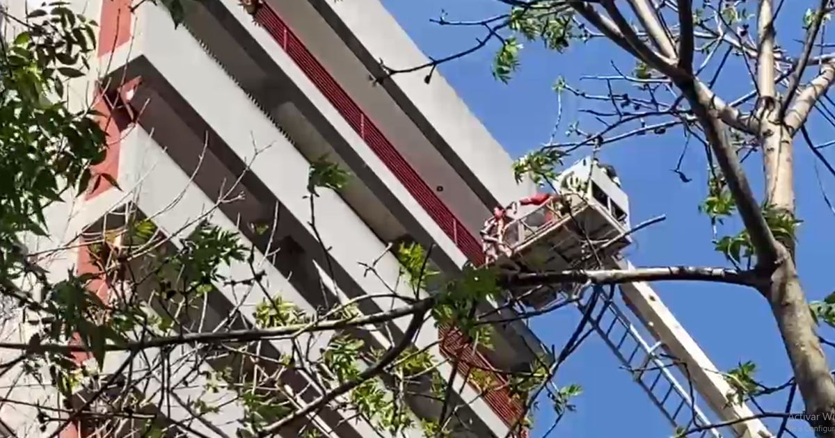 Así fueron evacuados los vecinos del edificio que se incendió en La Plata