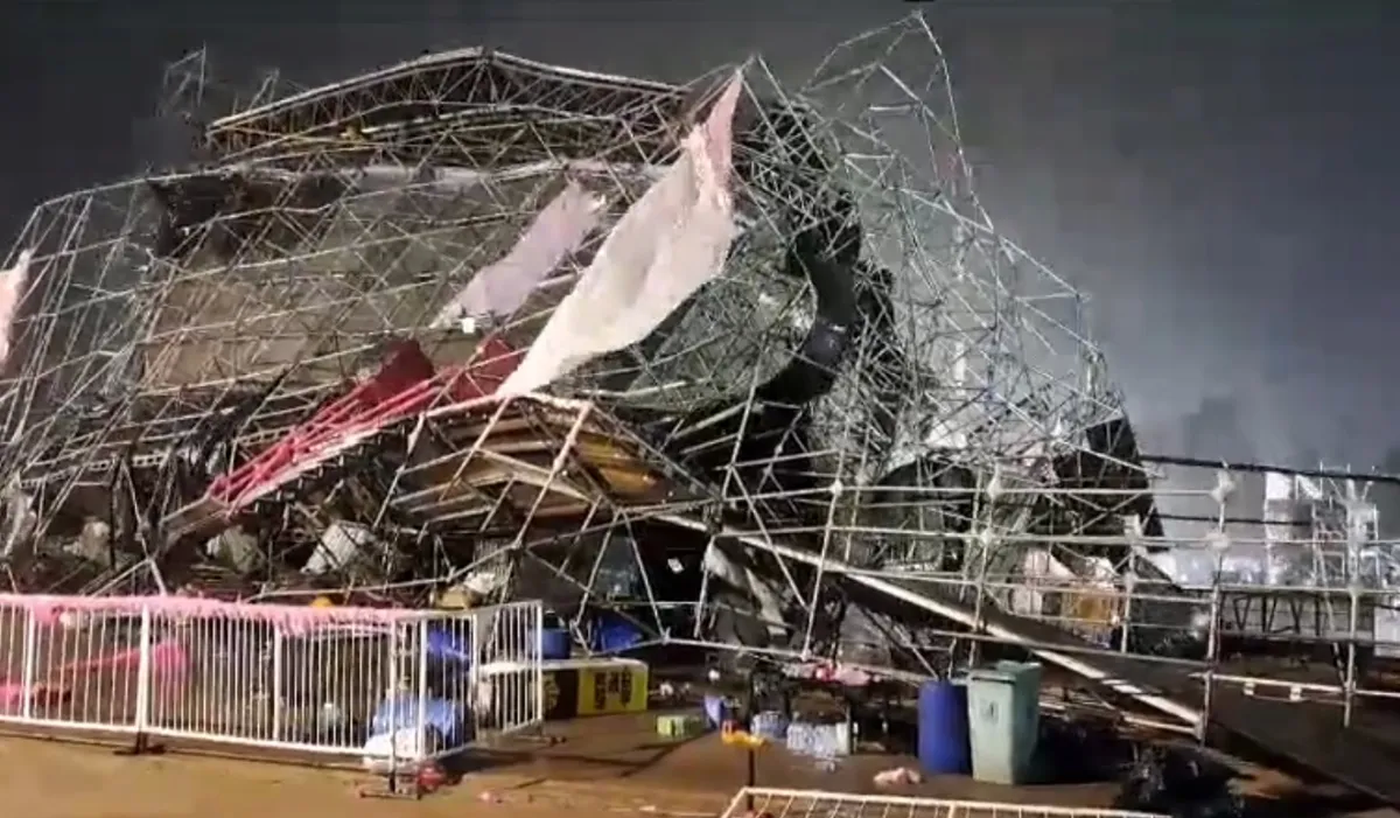 Los impactantes videos del temporal en la Fiesta Bresh