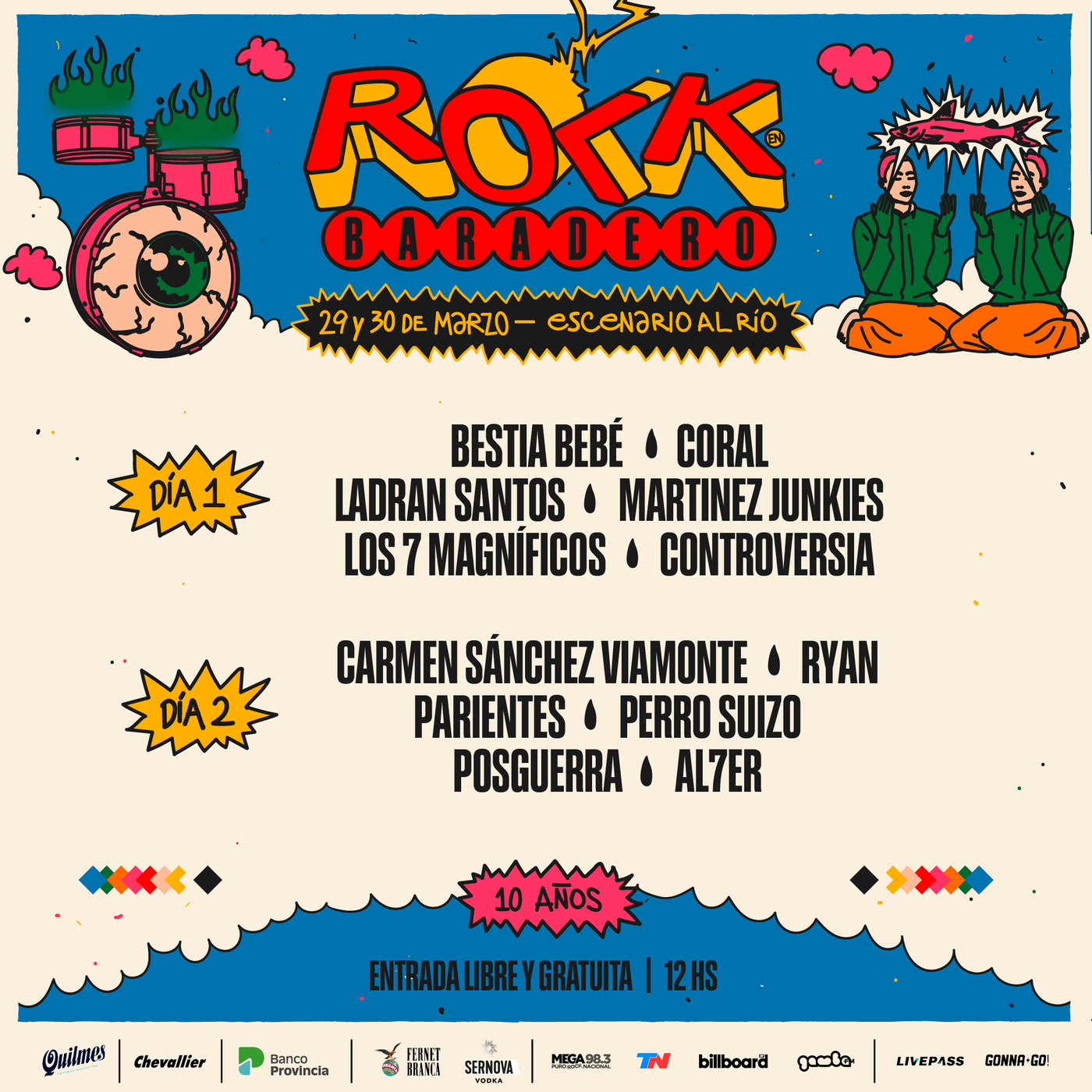 Rock en Baradero anunció su show de apertura y recitales gratuitos en ...