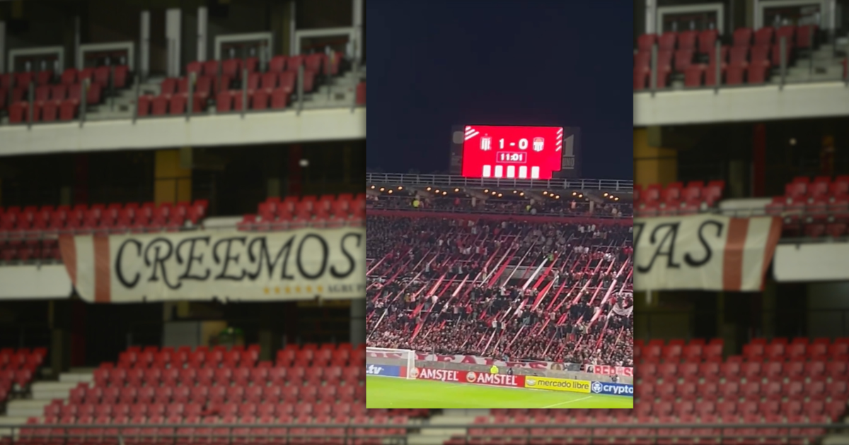 Video: Estudiantes homenajeó a Juan Ramón Verón al minuto 11