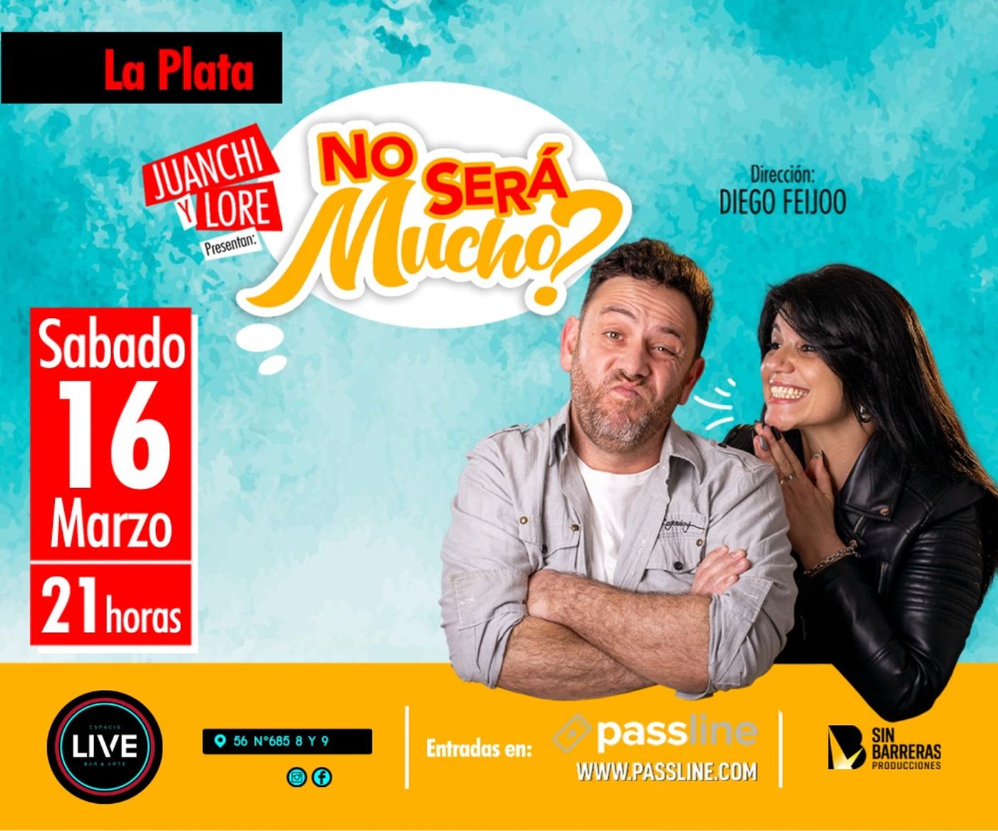 ¿No será mucho? llega a La Plata: el matrimonio de las redes, ahora en el escenario