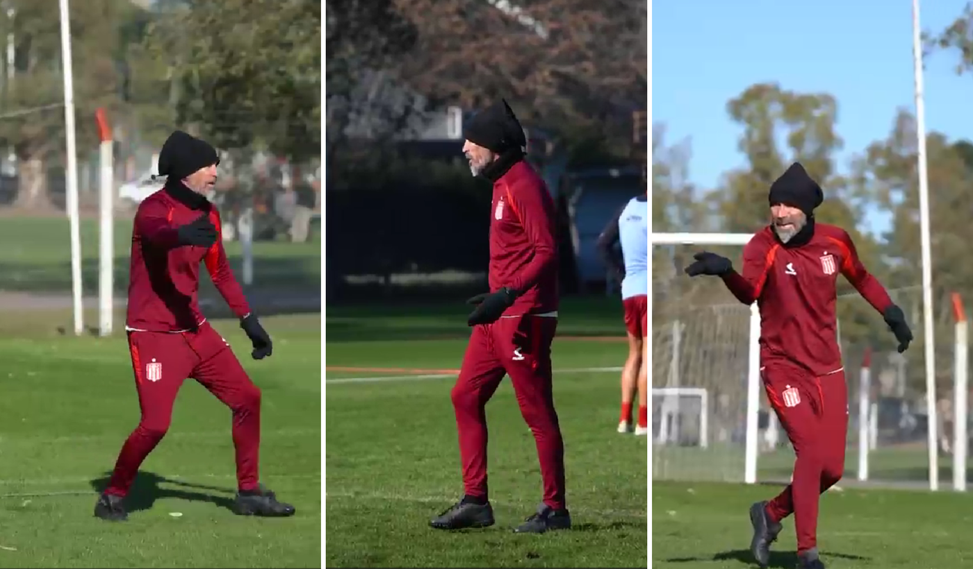 Eduardo Domínguez fue una máquina de dar indicaciones en City Bell: exigencia al máximo en ...