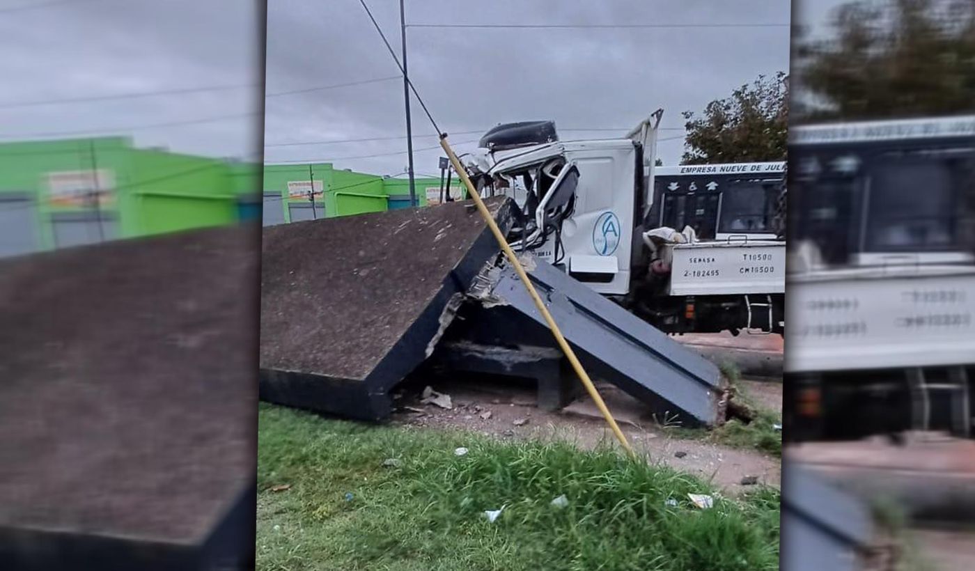 ¿Como están los dos hombres que iban en el camión que chocó contra una parada de micros en La Plata?