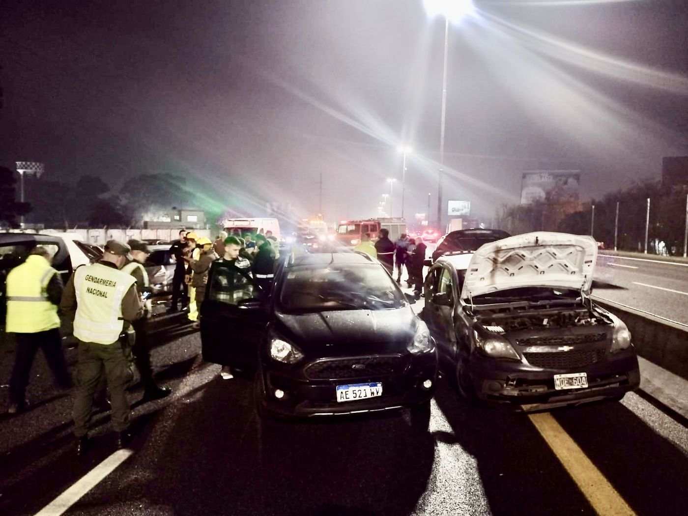 Todas las fotos del choque en cadena en la Autopista La Plata-Buenos Aires