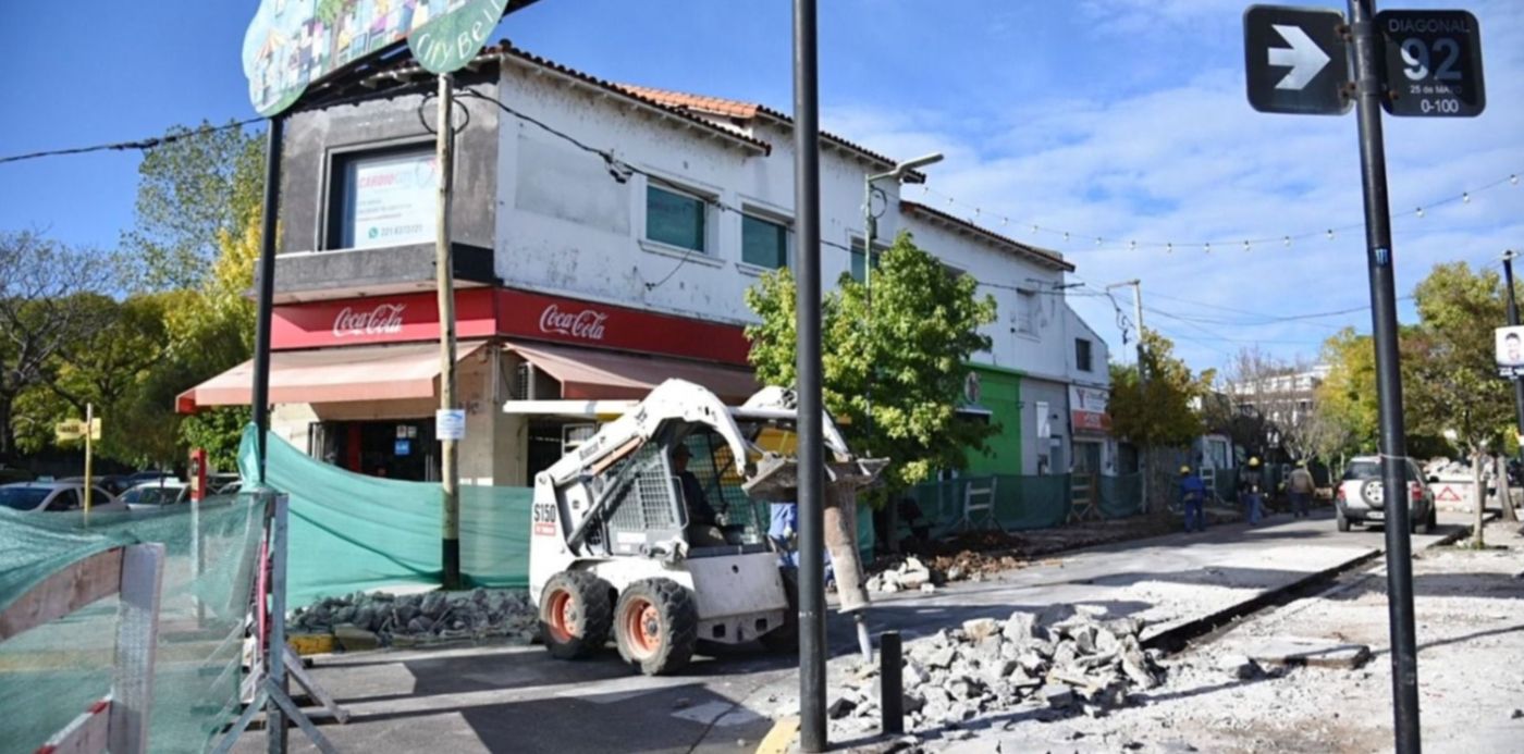 Veredas, rampas y luces LED: así avanzan las obras en los centros comerciales de La Plata