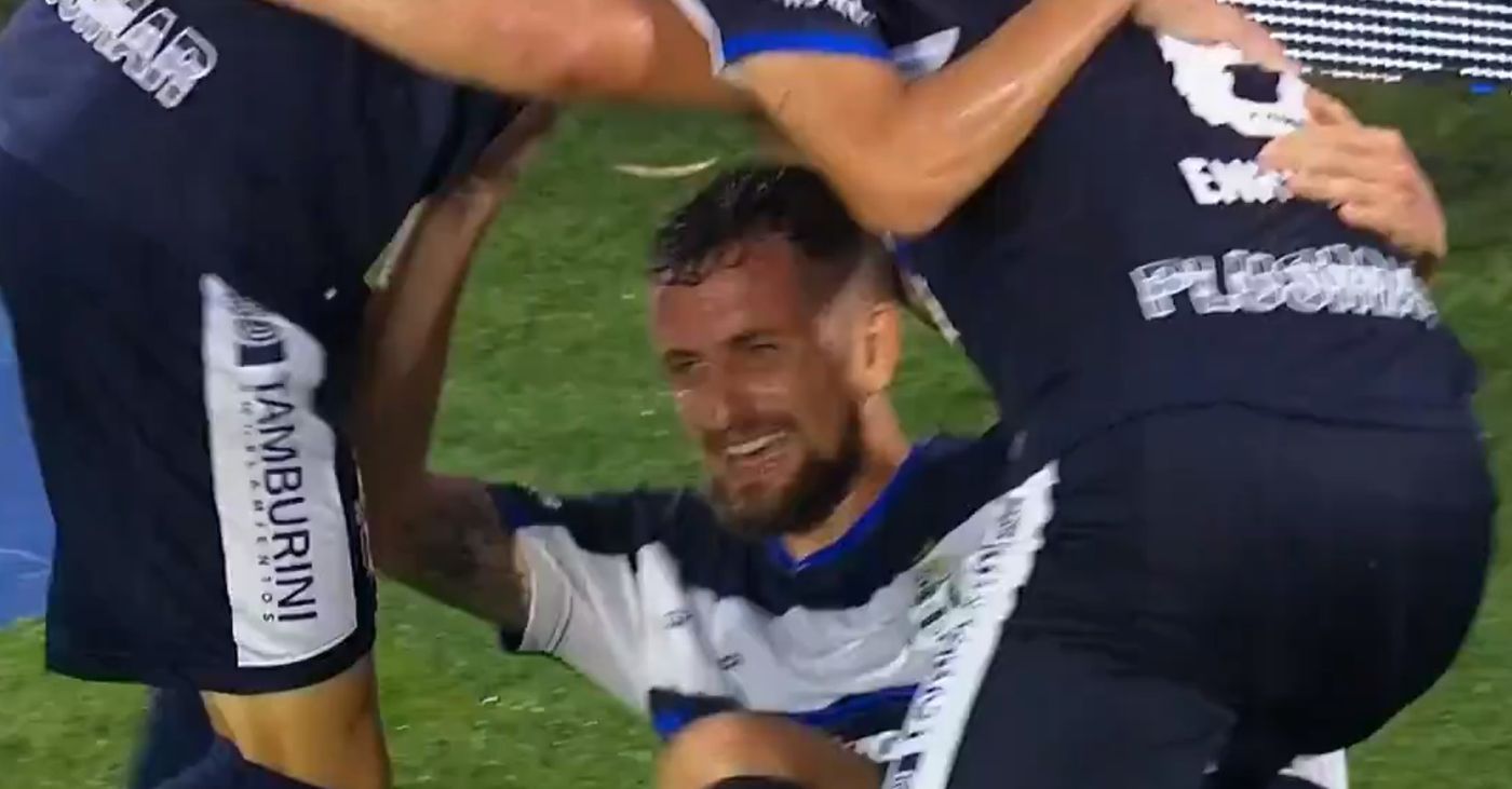 Nicolás Colazo metió el gol de Gimnasia y ya estaba desgarrado